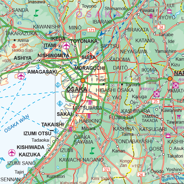 Osaka & Western Japan - ITM Travel Map