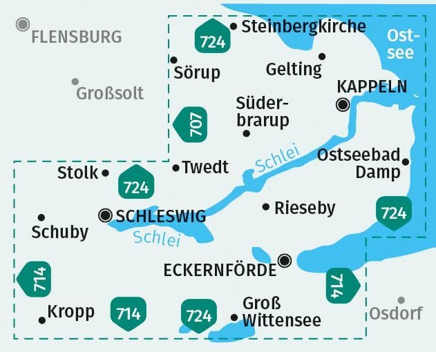 Ostseefjord Schlei Schleswig - Kompass 708