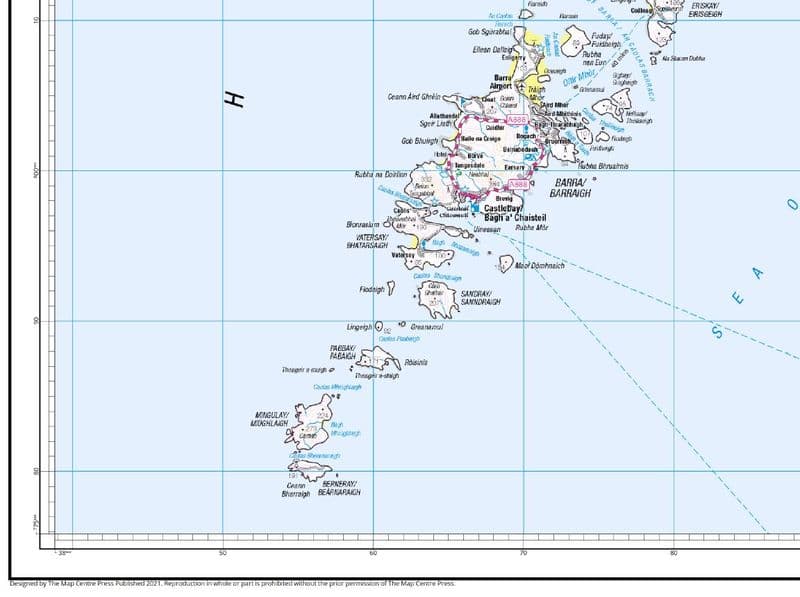 Outer Hebrides - Ordnance Survey 1 200 000 - Wall Map - The Map Centre ...