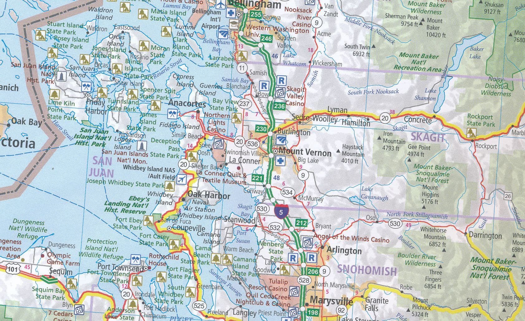 Pacific Northwest Driving Map - Hallwag 01