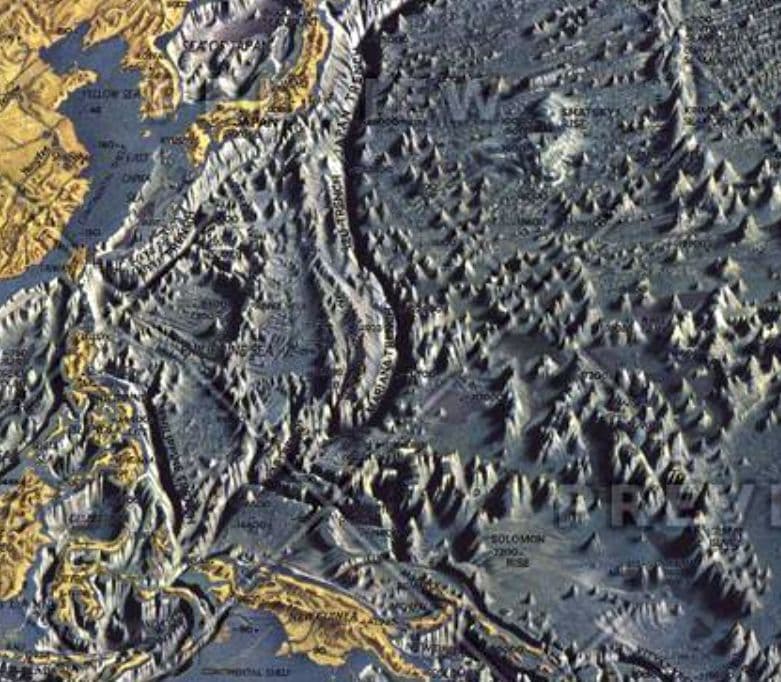 Pacific Ocean Floor - Published 1969 by National Geographic