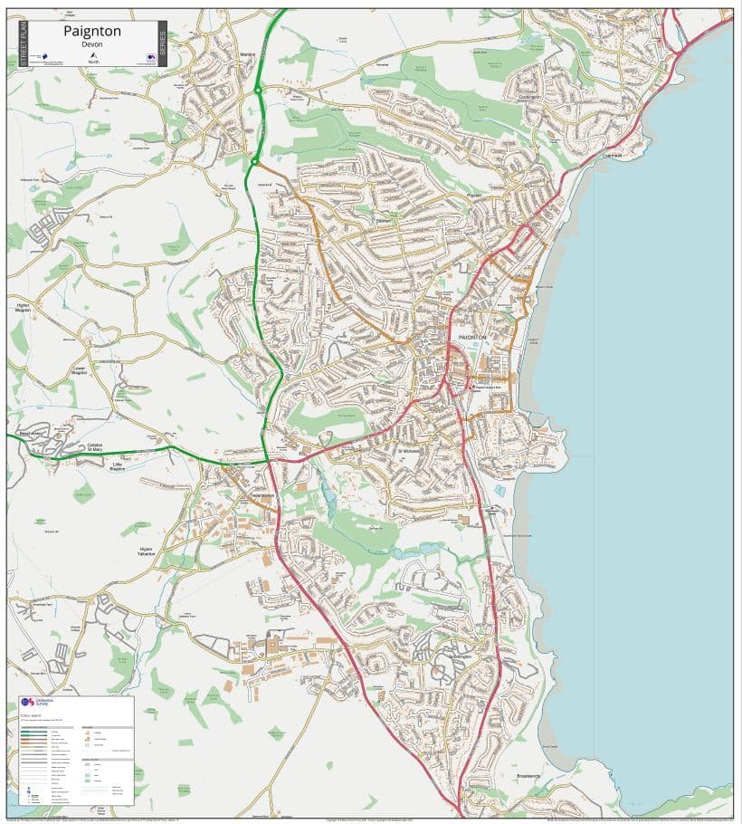 Paignton Street Map