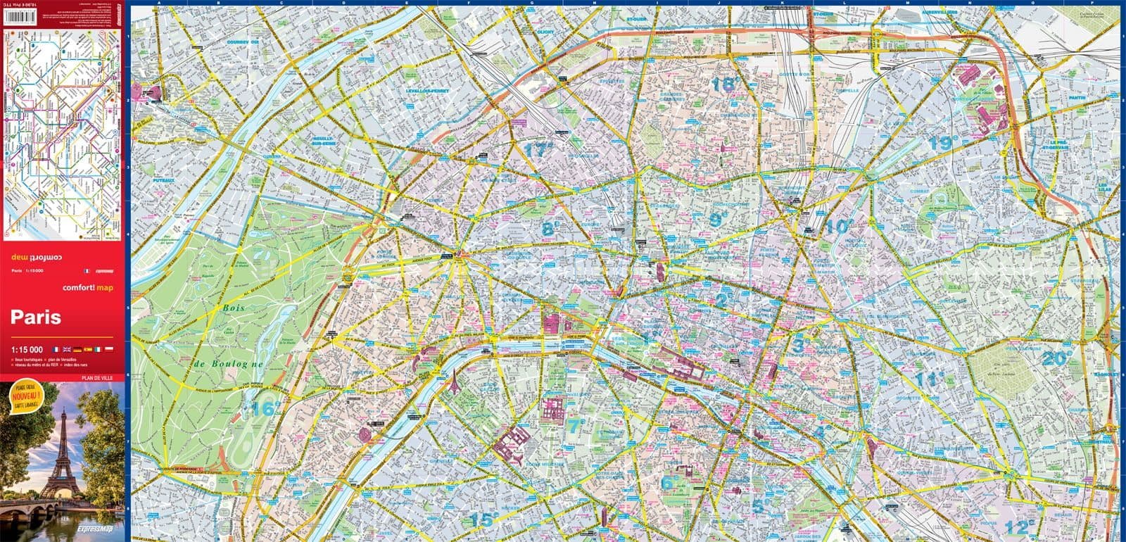Paris Street Plan Encapsulated Comfort - Full Size