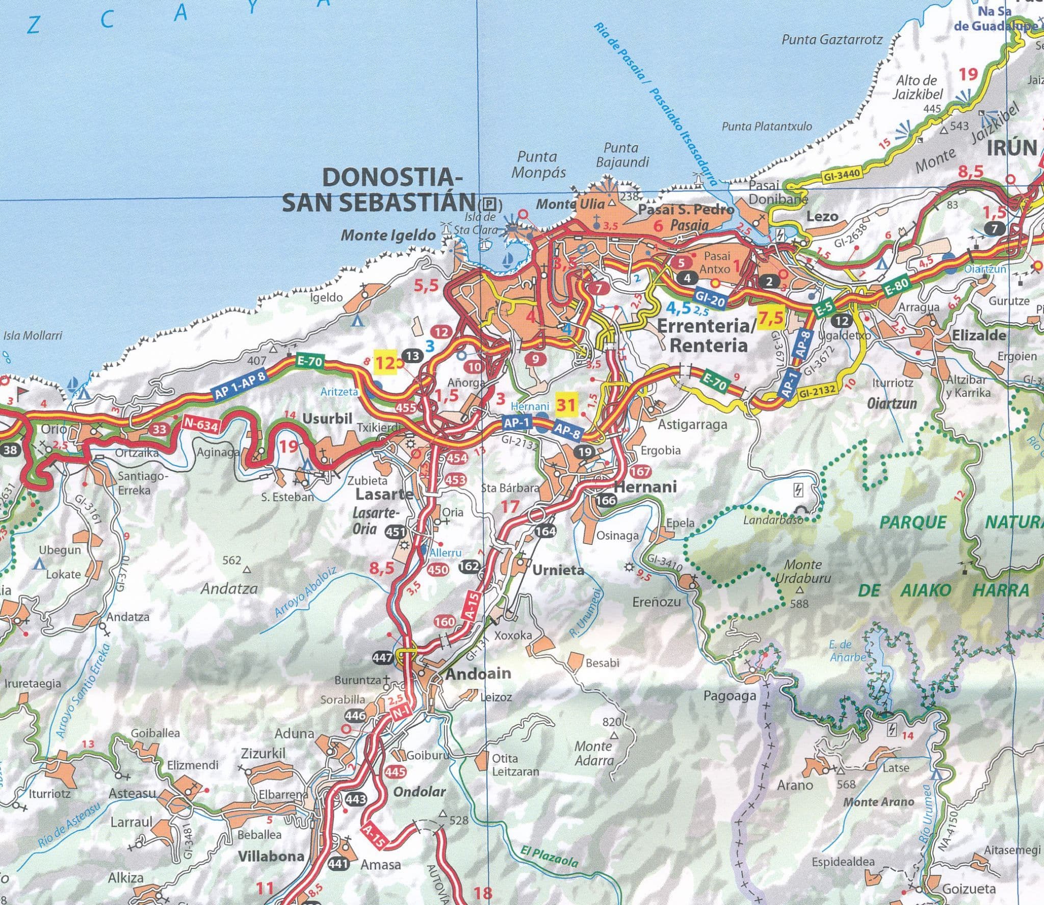 Pays Basque Nord de la Navarre - Michelin Map 144