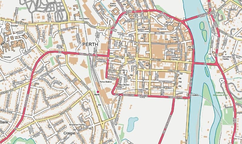 Perth Street Map