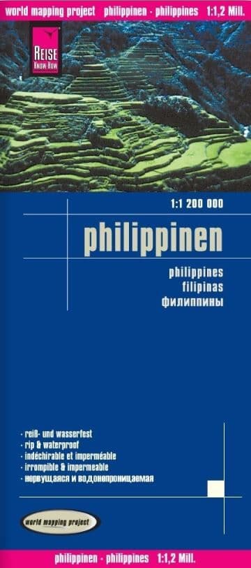 Large Detailed Relief And Road Map Of Philippines