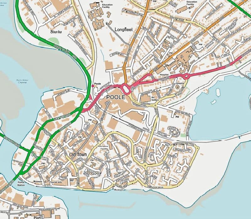 Poole Street Map