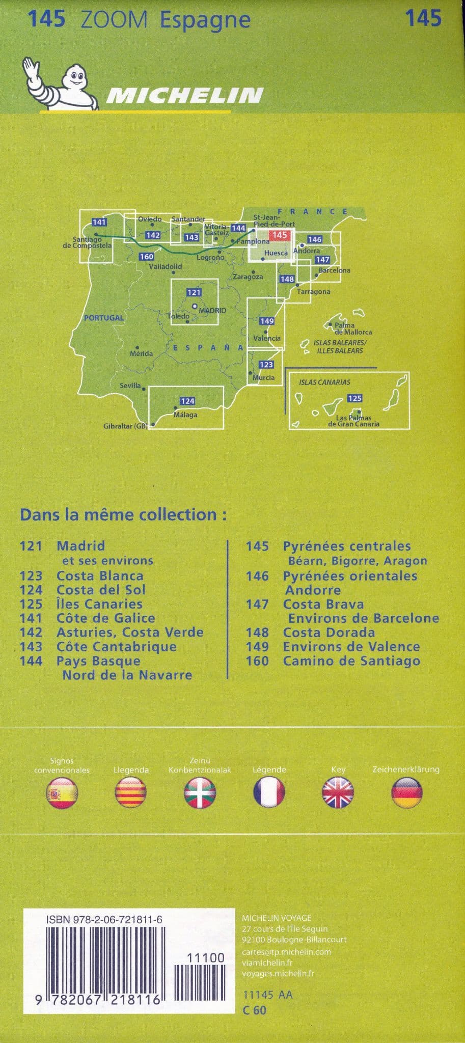 Prineos Centrales - Central Pyrenees - Michelin Zoom Map - 145