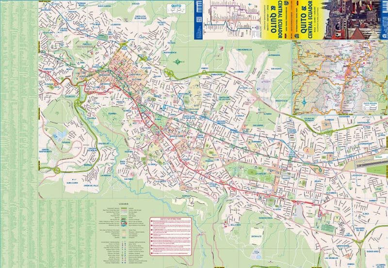 Quito & Central Ecuador - Travel Map - ITM