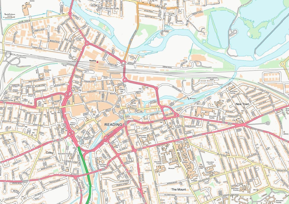 Reading Street Map