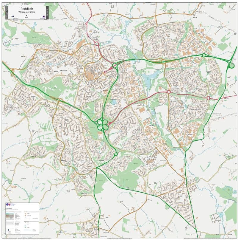 Redditch Street Map