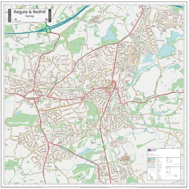 Reigate & Redhill Street Map 2022