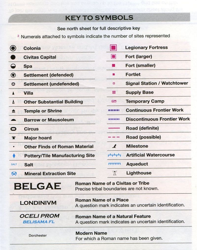 Roman Britain Ordnance Survey Historical Map