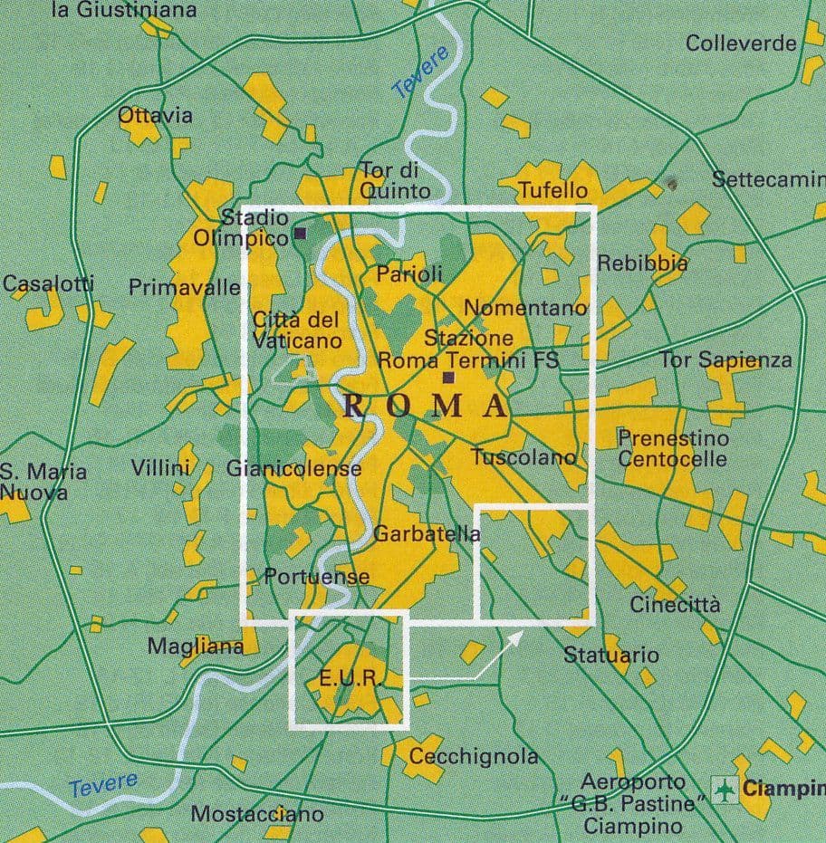 Rome Street Map - TCI