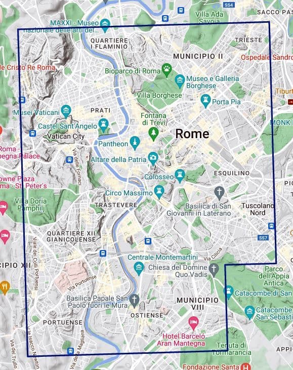 Vatican City Rome Map