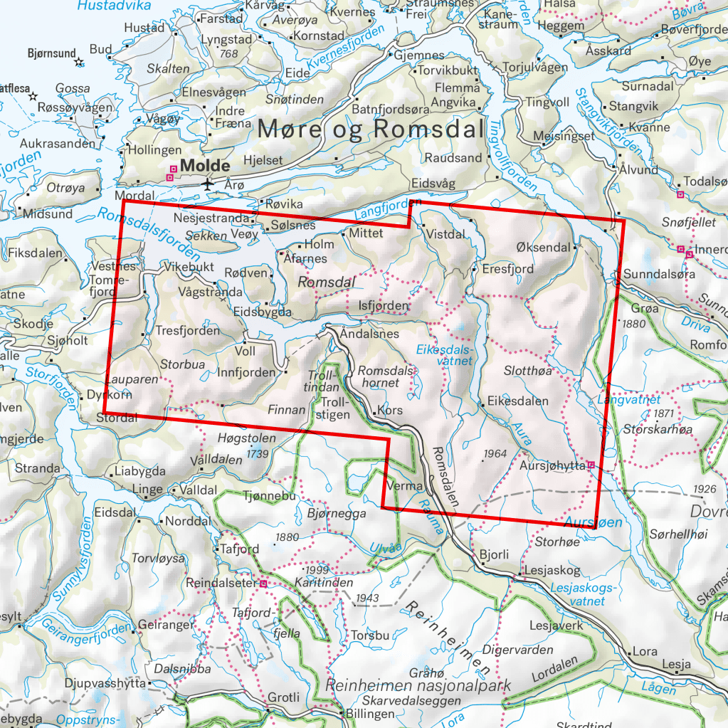 Romsdalen & Eikesdalen - Hiking Map - Calazo BD 300