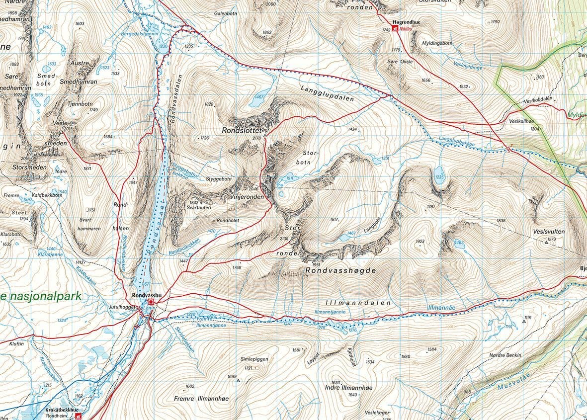 Rondane - Hiking Map - Calazo BD 310