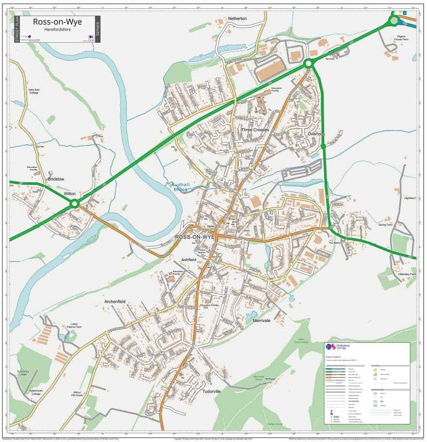 Ross - on - Wye Street Map 2023