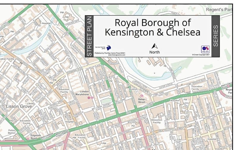 Royal London Borough of Kensington & Chelsea - Street Map