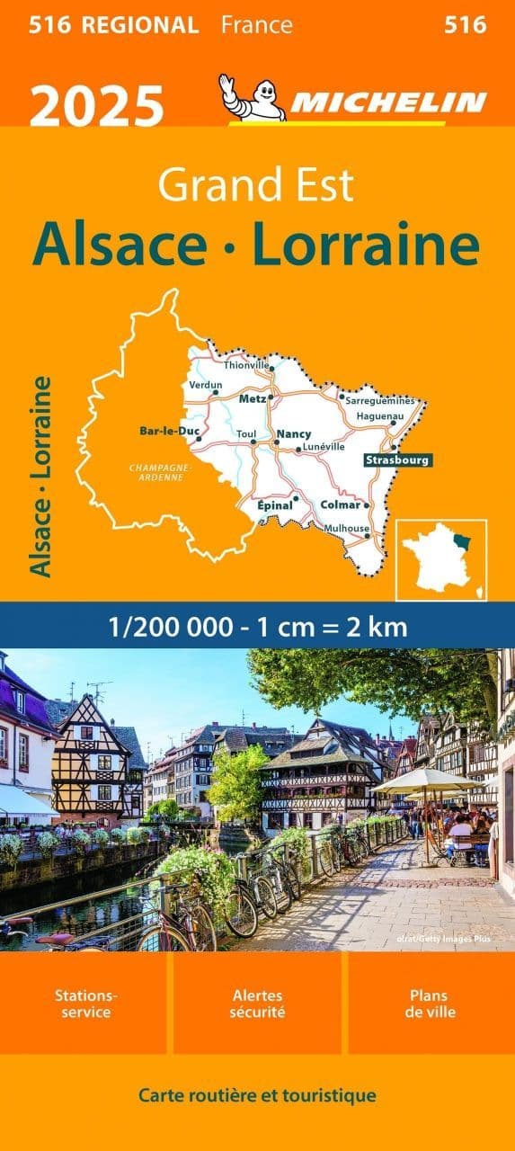 SALE - 516 Alsace Lorraine - Michelin Regional Map 2025