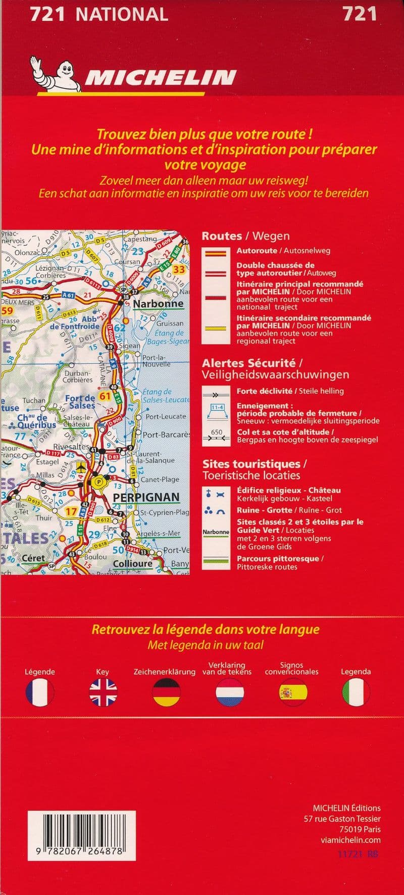SALE - Michelin Map France 721 - 2025