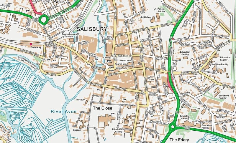 Salisbury Street Map