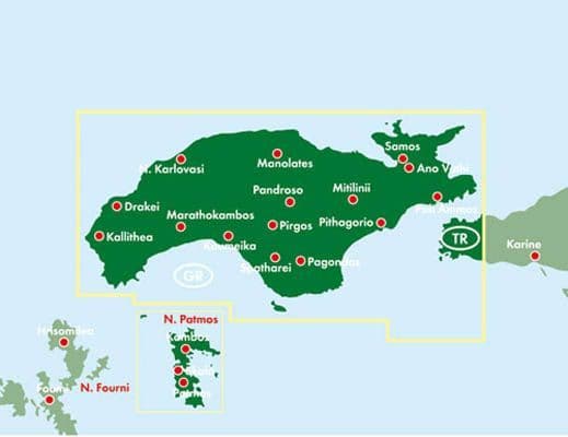 Samos - Island Map - F&B