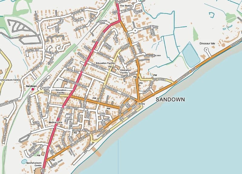 Sandown & Shanklin Street Map