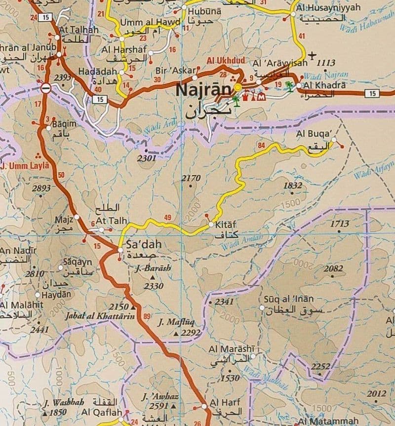 Saudi Arabia Road Map - Reise