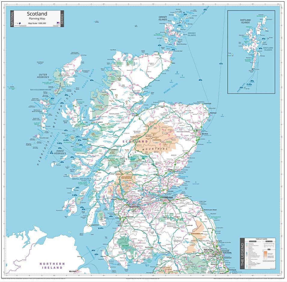 Scotland Planning - Wall Map - 2024 - 97 x 95cm