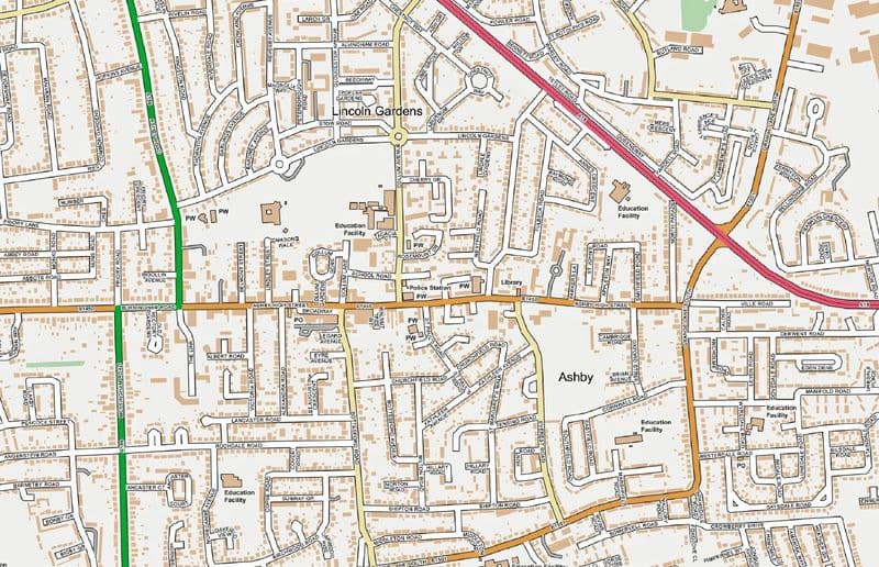 Scunthorpe Street Map