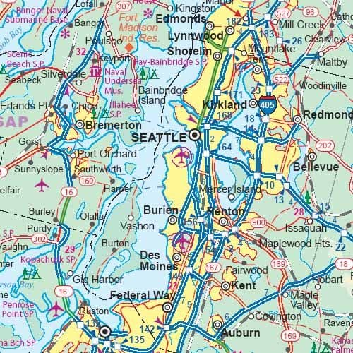 Seattle City Map & USA North West Travel Map