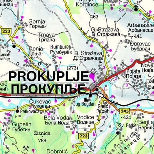 Serbia South - Road Map - F&B