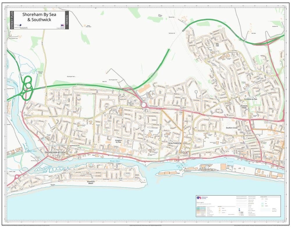 Shoreham by Sea Street Map