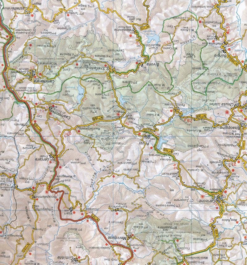 Sicily - TCI Road Map