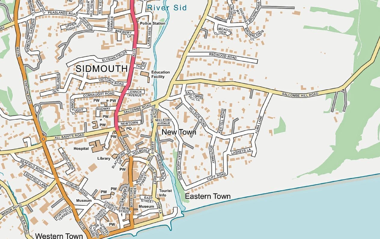 Sidmouth Street Map