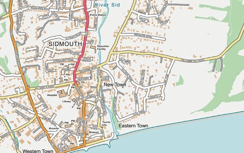 Sidmouth Street Map