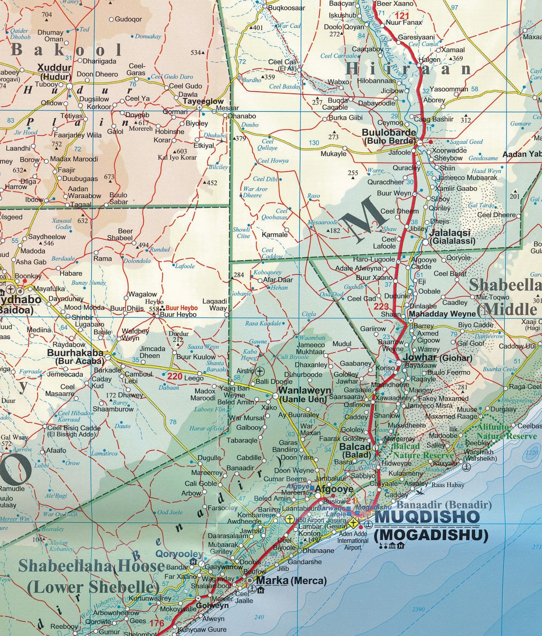 Somalia & Somaliland Road Map - Gizi