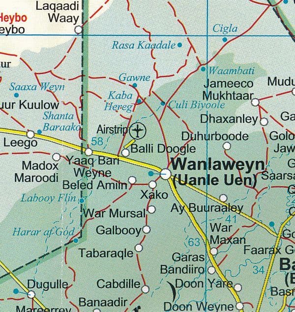 Somalia & Somaliland Road Map - Gizi