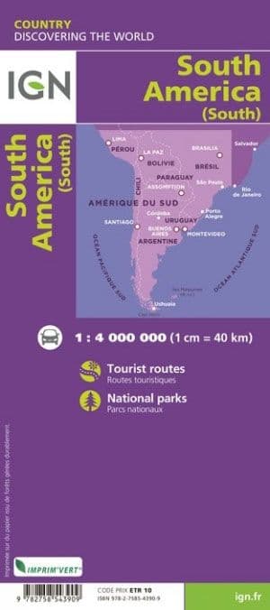 South America South - Road Map - IGN