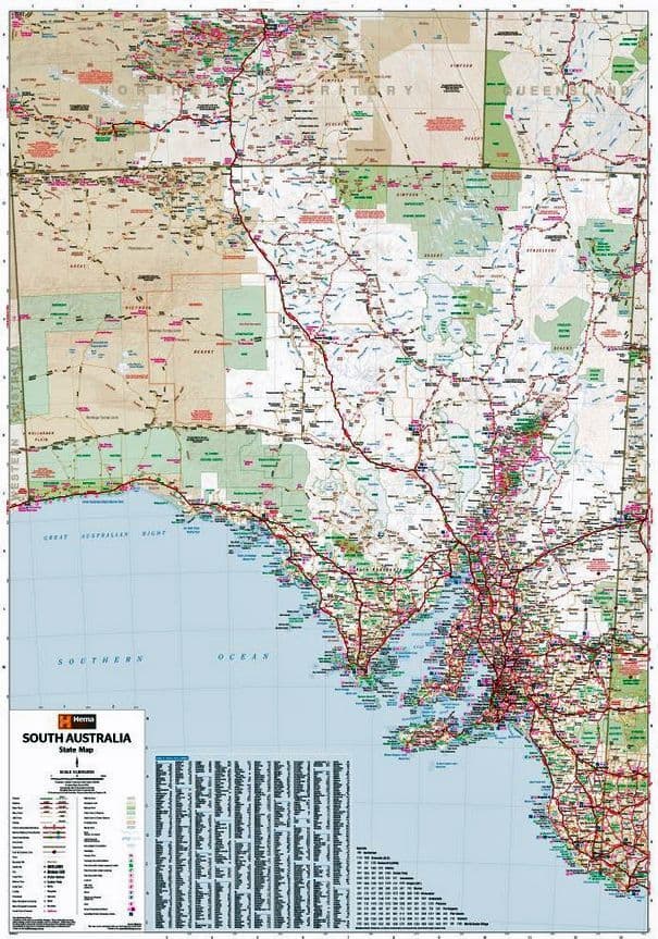 South Australia State & National Park Map - Hema 3 02L
