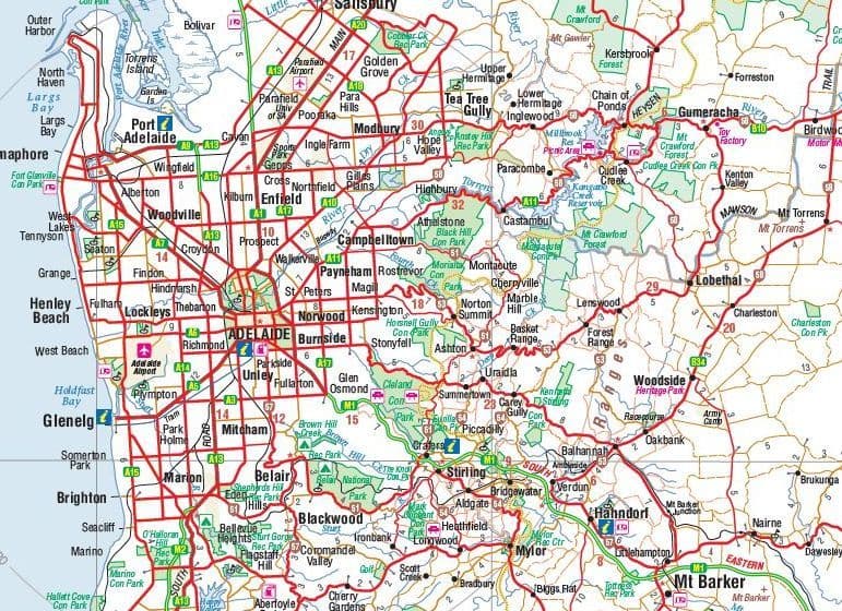 South Australia State & National Park Map - Hema 3 02L