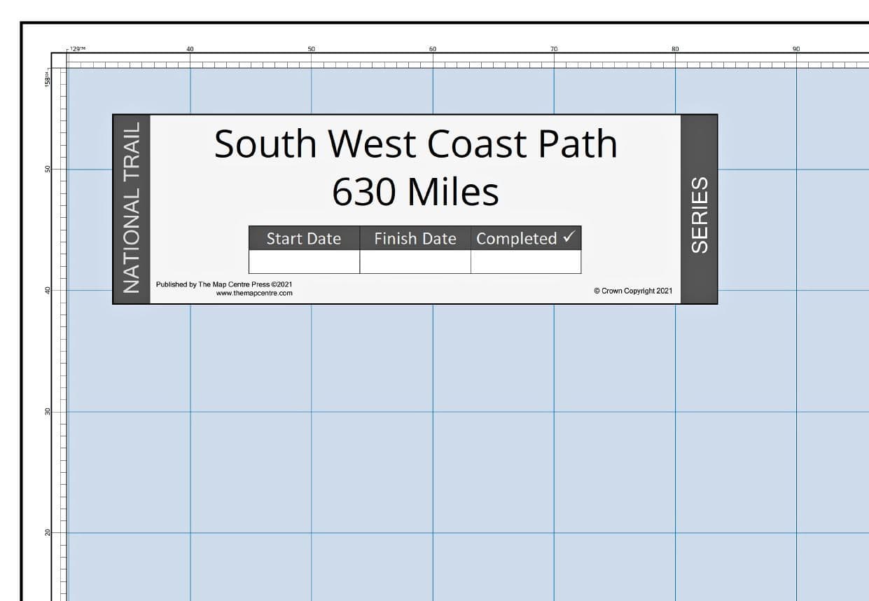 South West Coastal Path - Wall Map