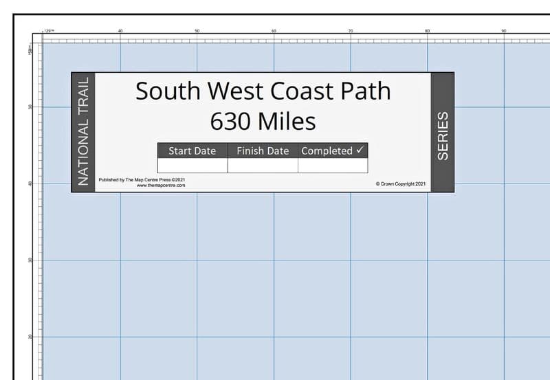 South West Coastal Path - Wall Map