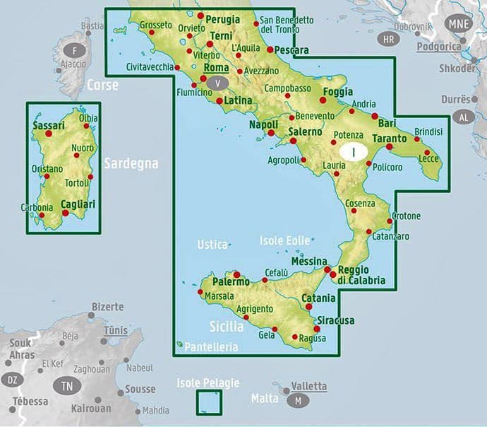 Southern Italy - Road Map - F&B