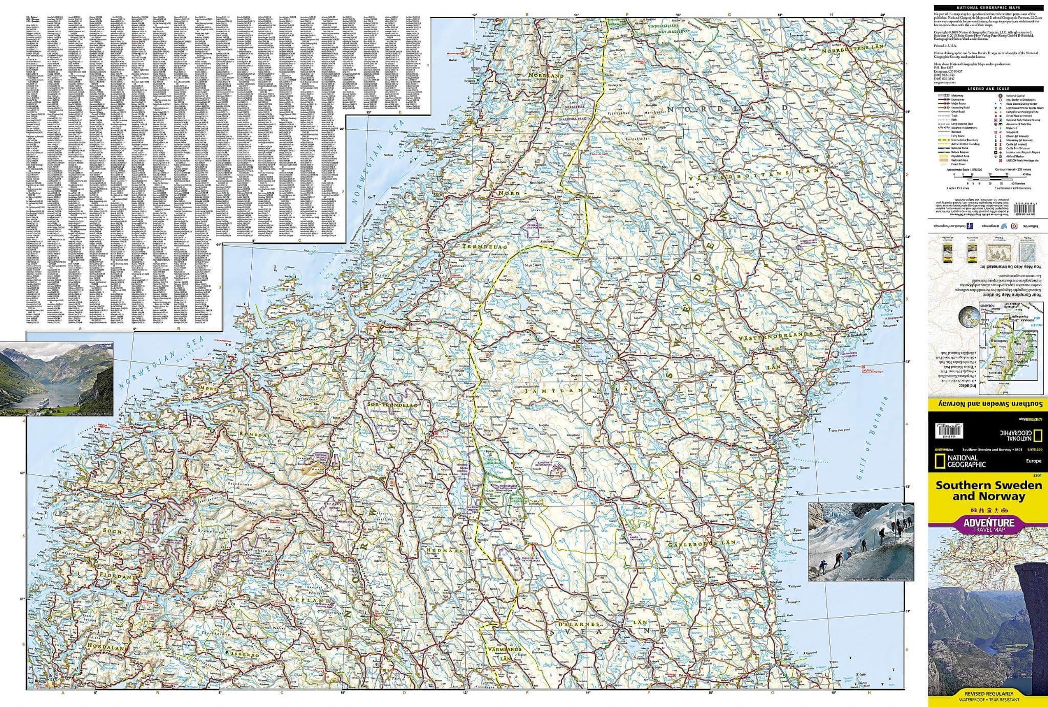 Southern Sweden & Norway - Adventure Map - National Geographic