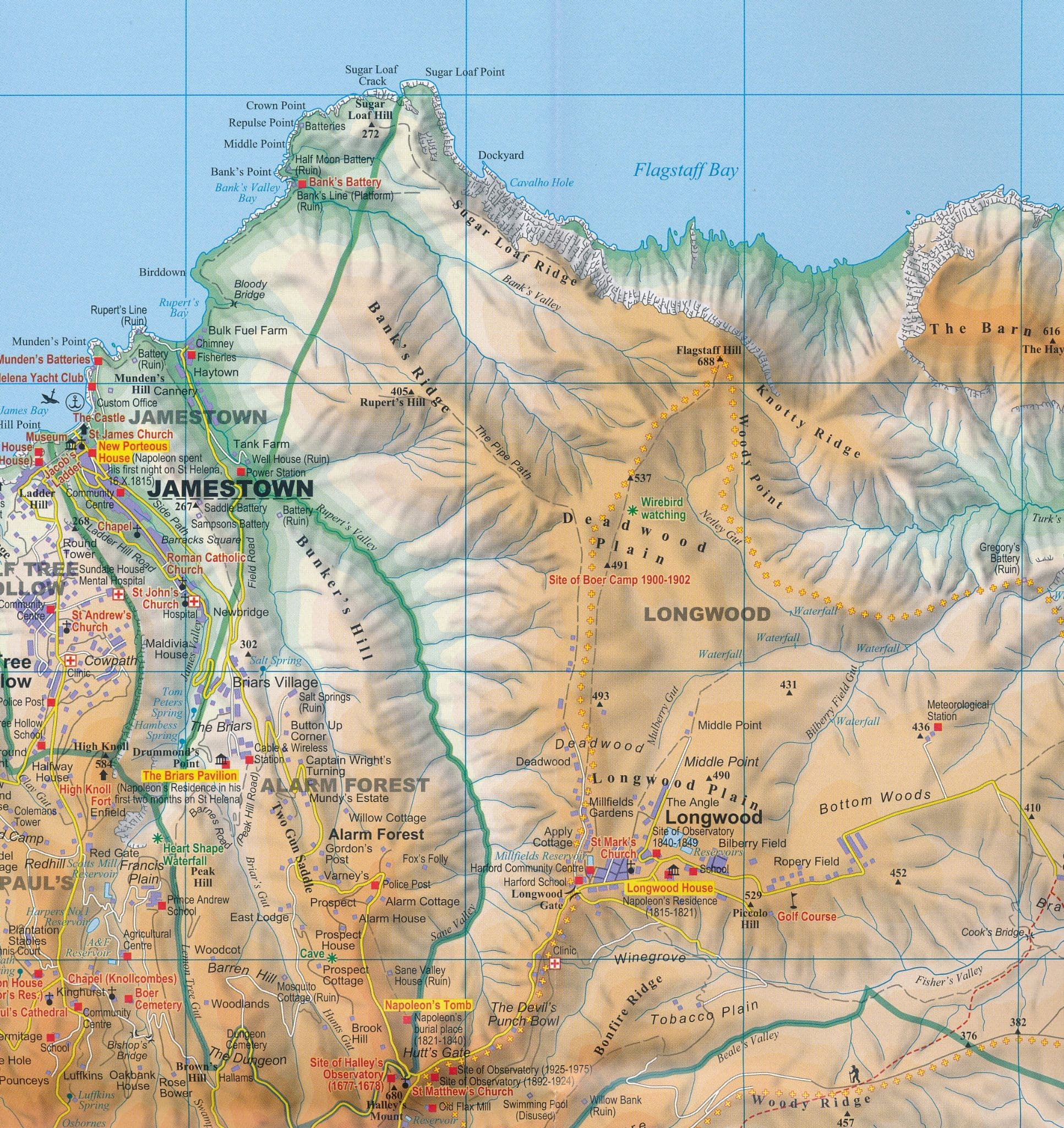 St Helena & Dependencies Road Map - Gizi