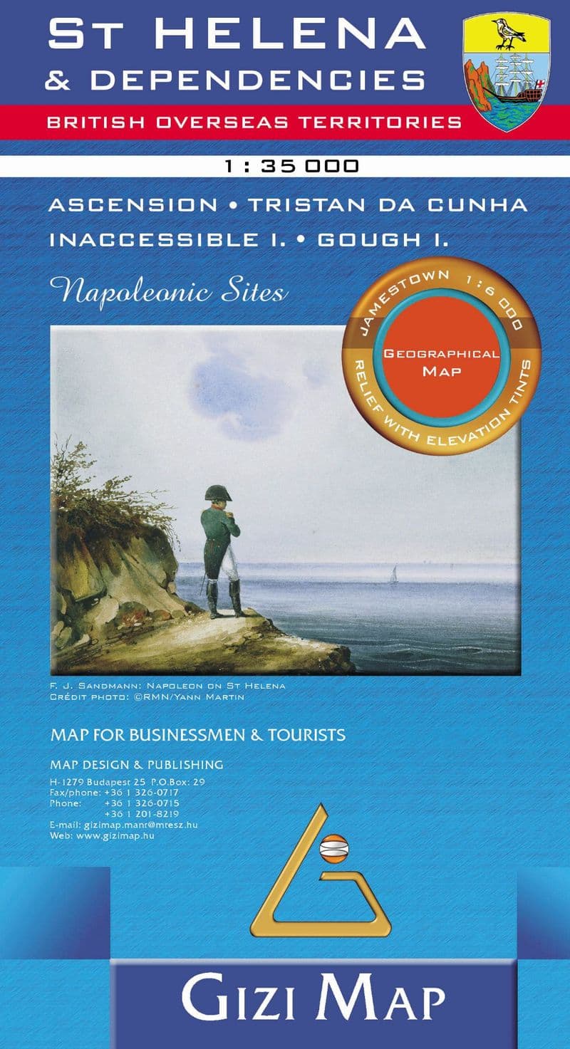 St Helena & Dependencies Road Map - Gizi