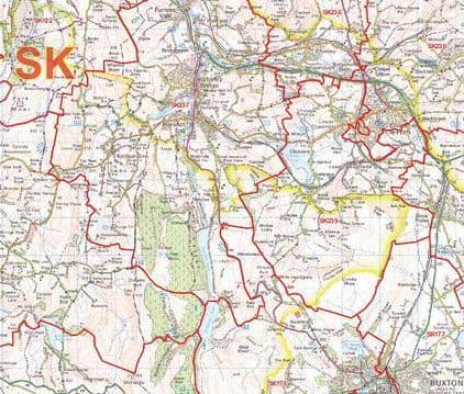 Stockport - SK - Postcode Sector Wall Map