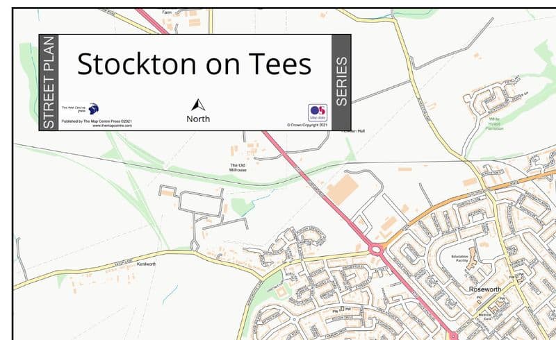 Stockton on Tees Street Map